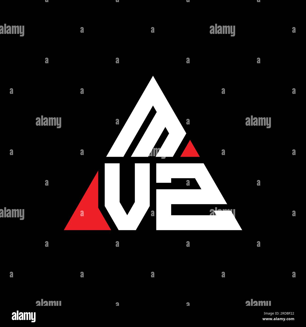 MVZ triangle letter logo design with triangle shape. MVZ triangle logo ...
