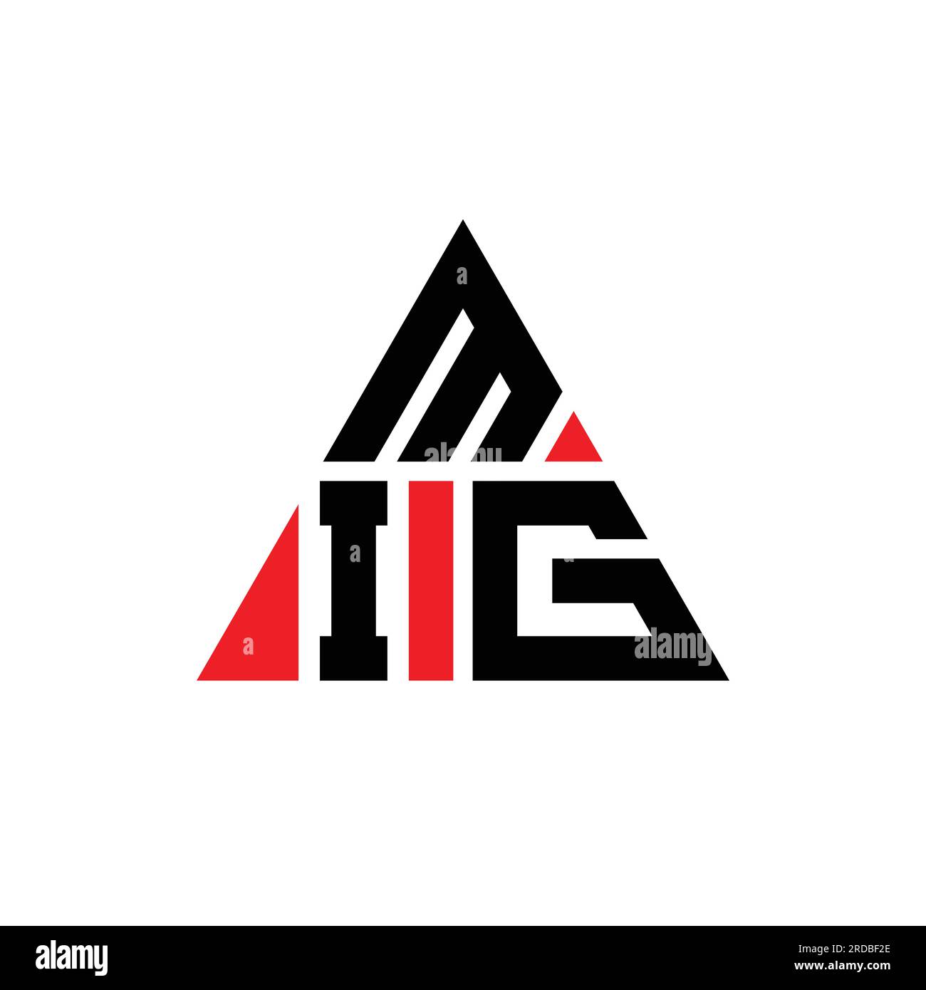 MIG triangle letter logo design with triangle shape. MIG triangle logo ...