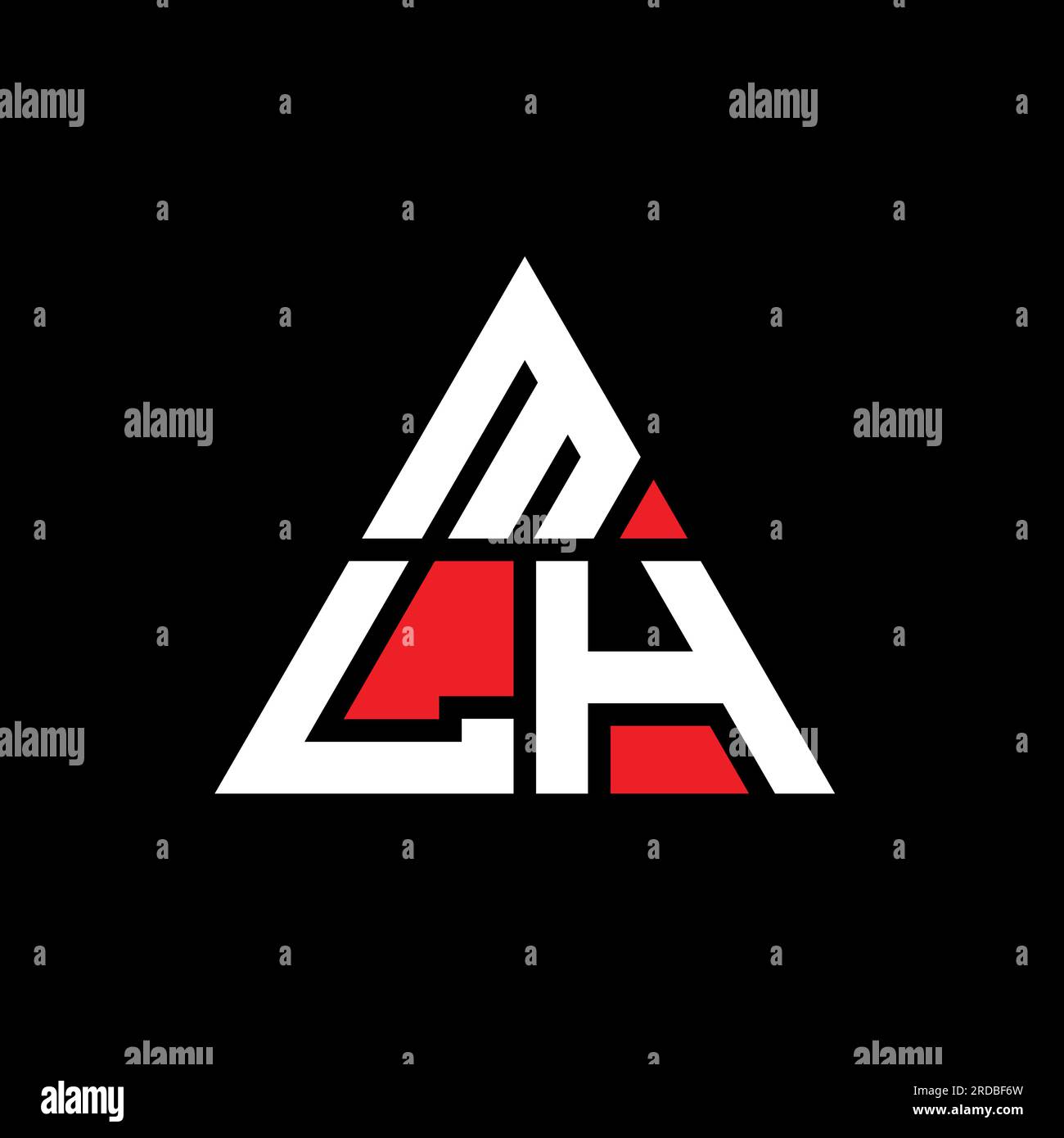 MLH triangle letter logo design with triangle shape. MLH triangle logo ...