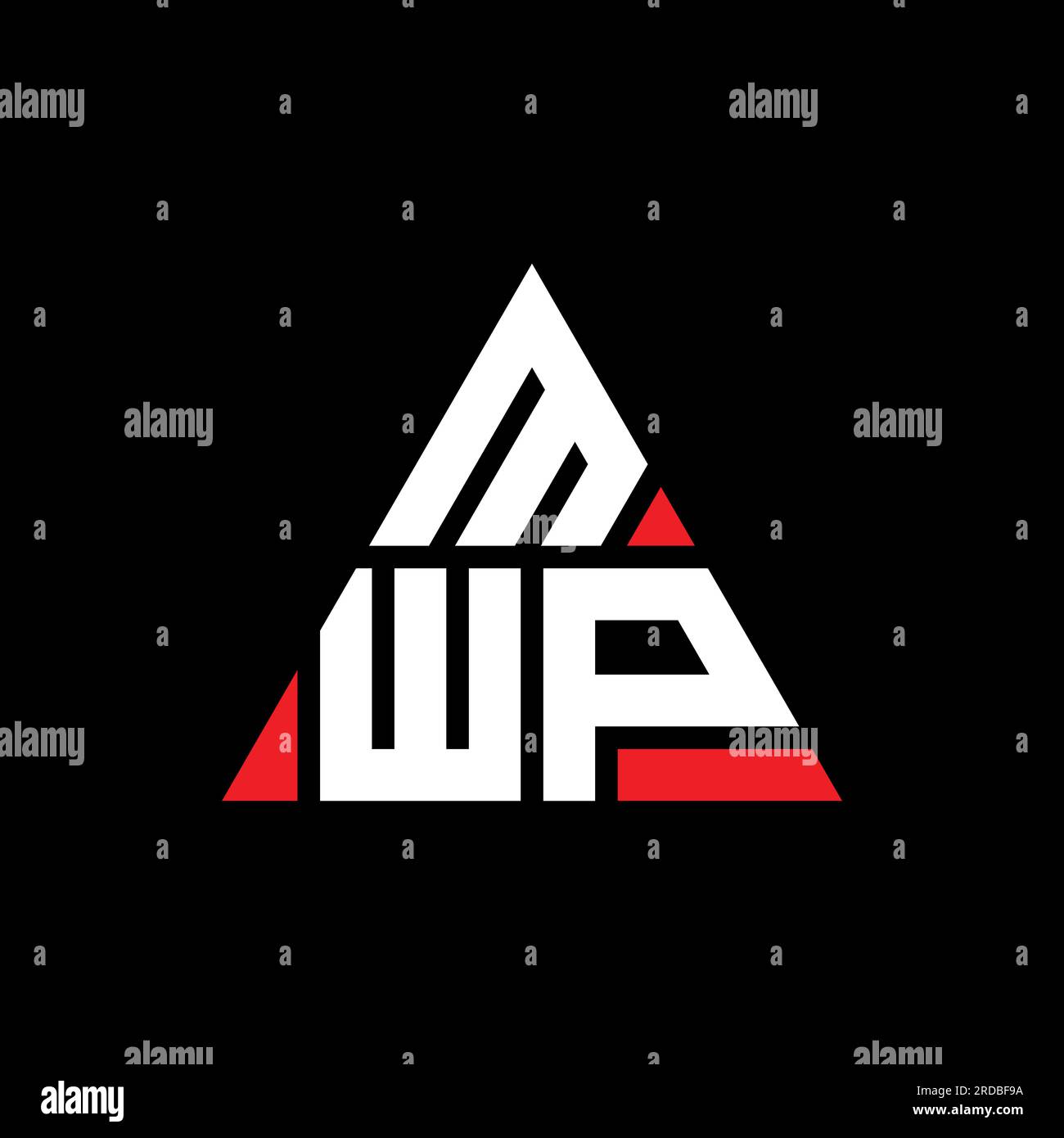 MWP triangle letter logo design with triangle shape. MWP triangle logo ...