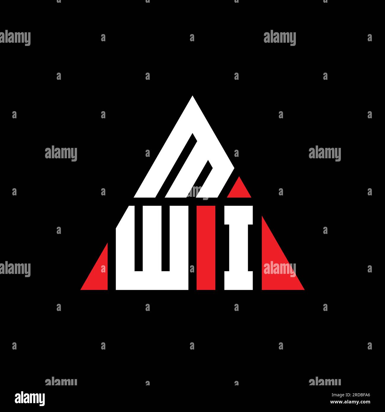 MWI triangle letter logo design with triangle shape. MWI triangle logo ...