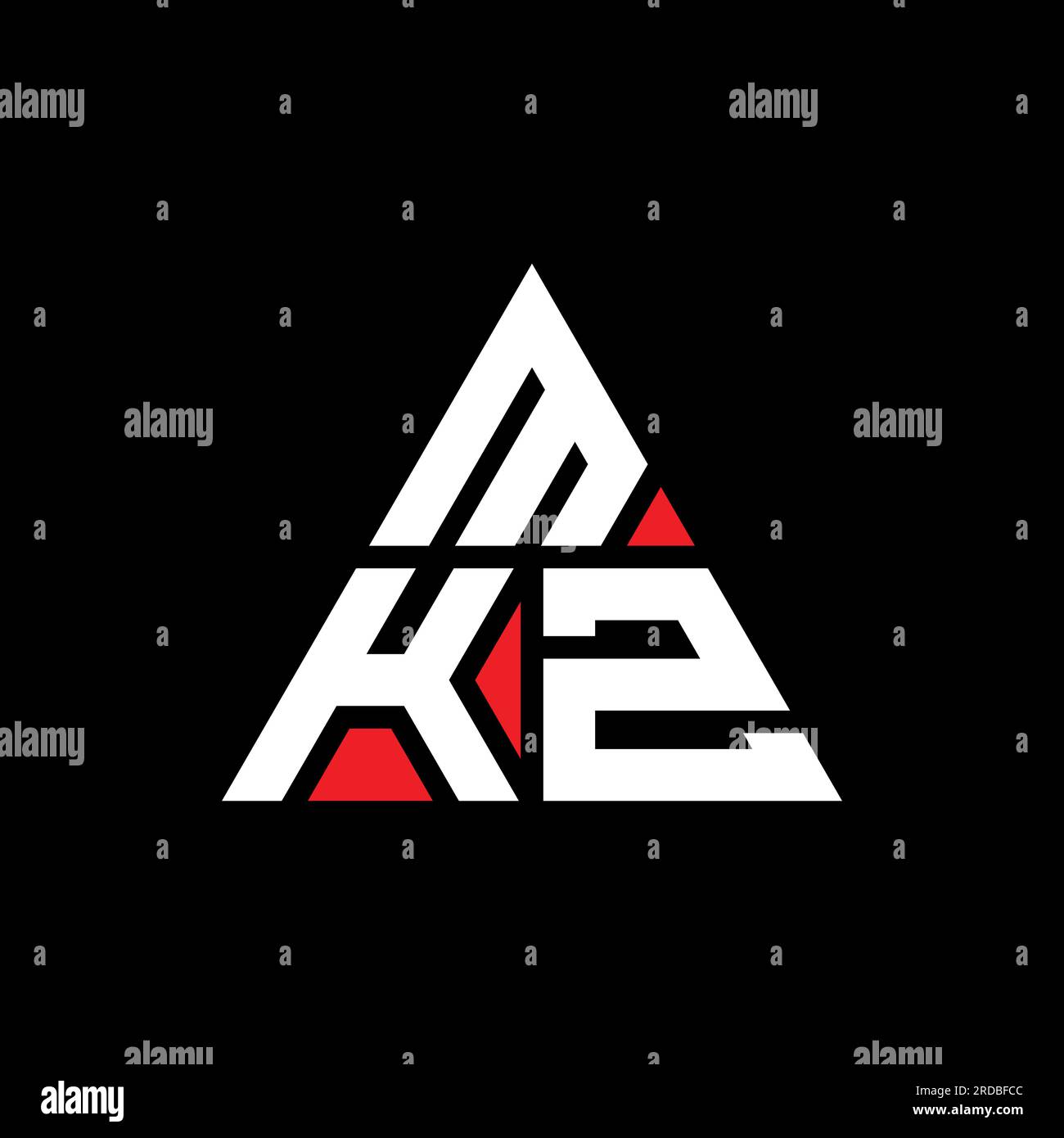 MKZ triangle letter logo design with triangle shape. MKZ triangle logo ...