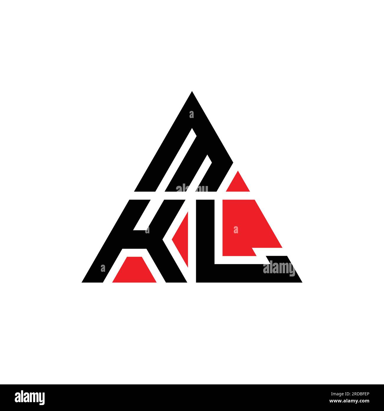 MKL triangle letter logo design with triangle shape. MKL triangle logo design monogram. MKL ...