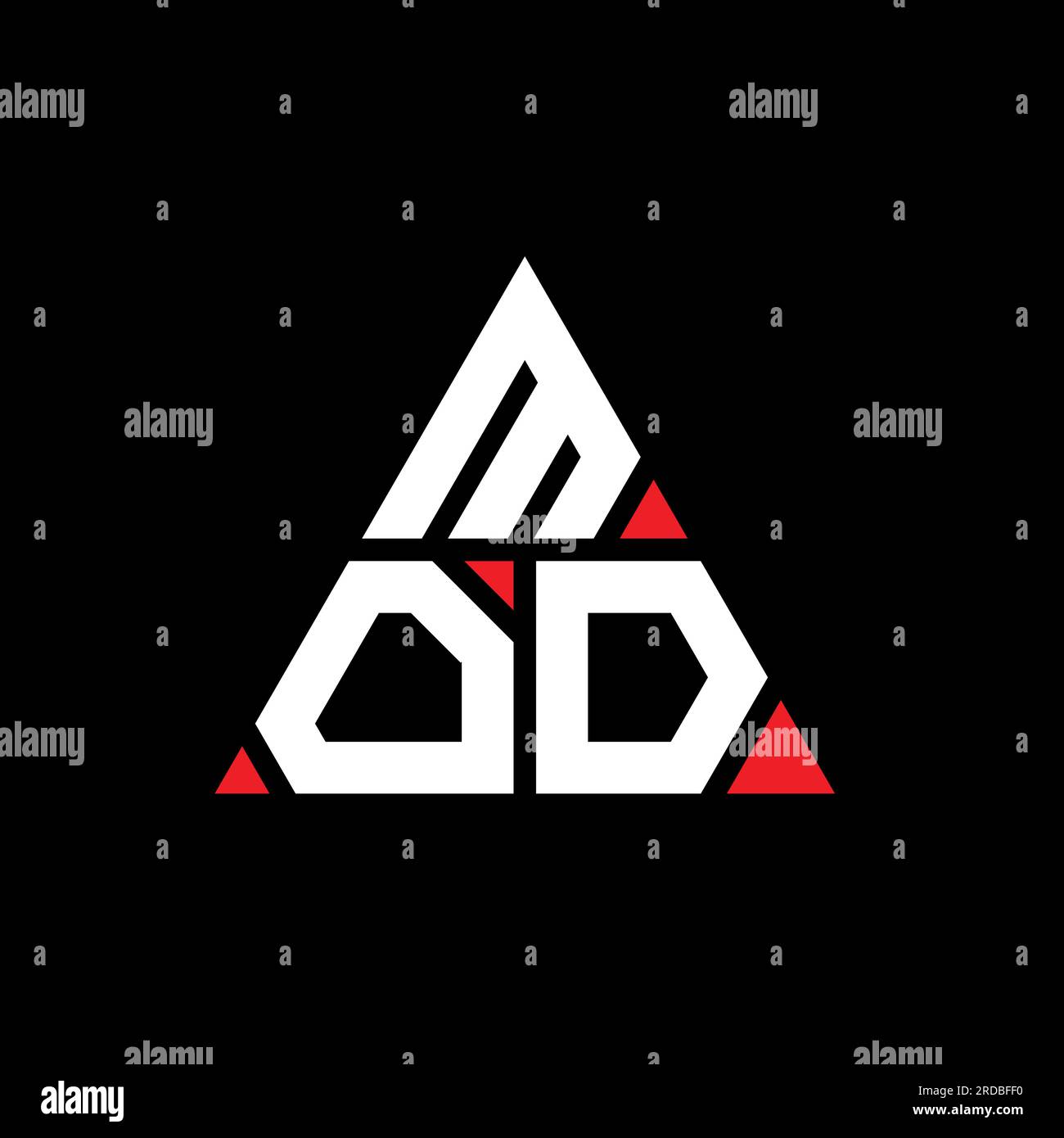 MOD triangle letter logo design with triangle shape. MOD triangle logo ...