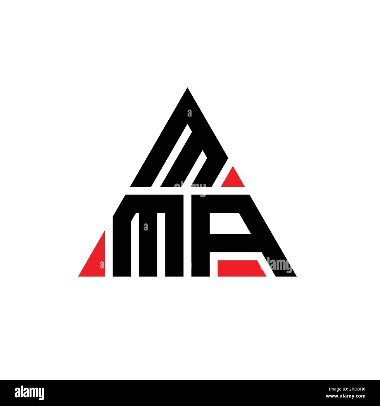 MMA triangle letter logo design with triangle shape. MMA triangle logo ...