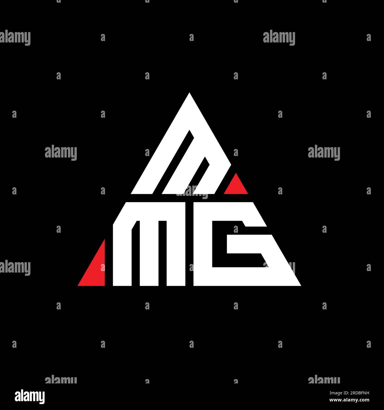 MMG triangle letter logo design with triangle shape. MMG triangle logo ...