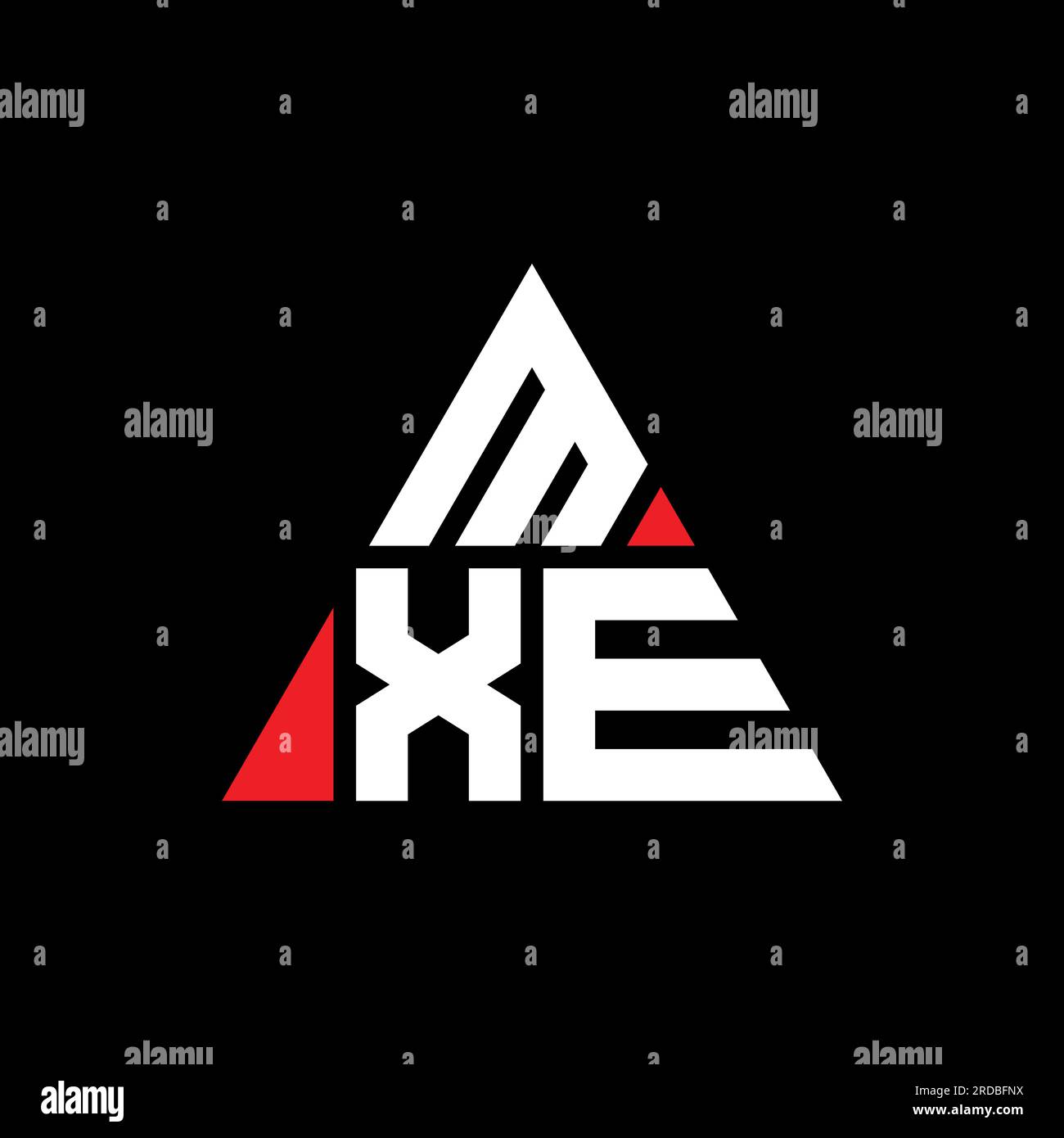 MXE triangle letter logo design with triangle shape. MXE triangle logo ...