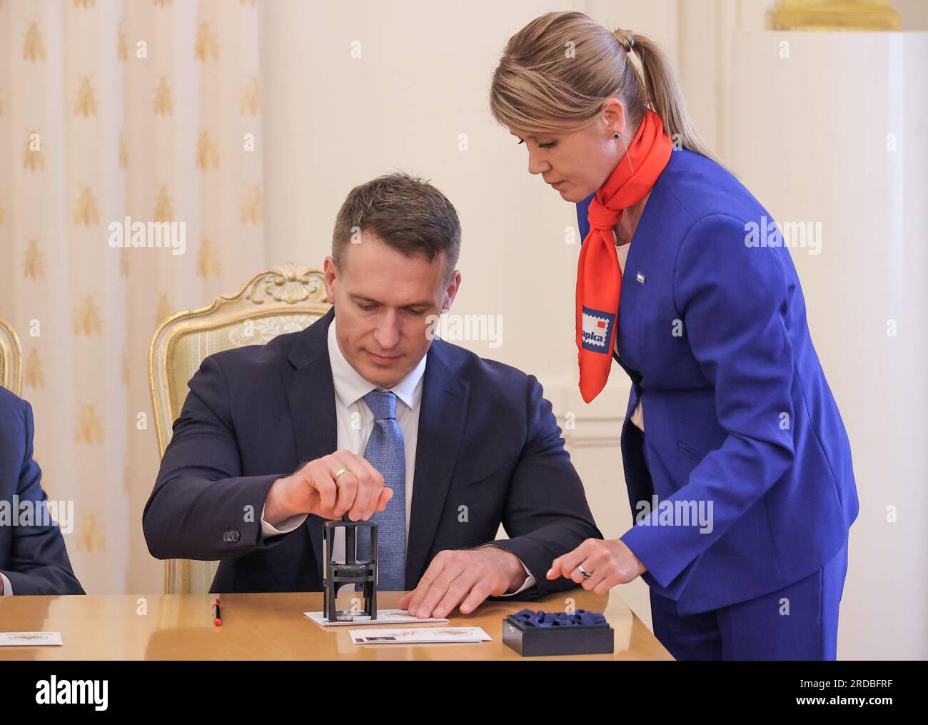 20.07.2023. Russia. Moscow. Mikhail Volkov, General Director of the Russian Post, at the ...