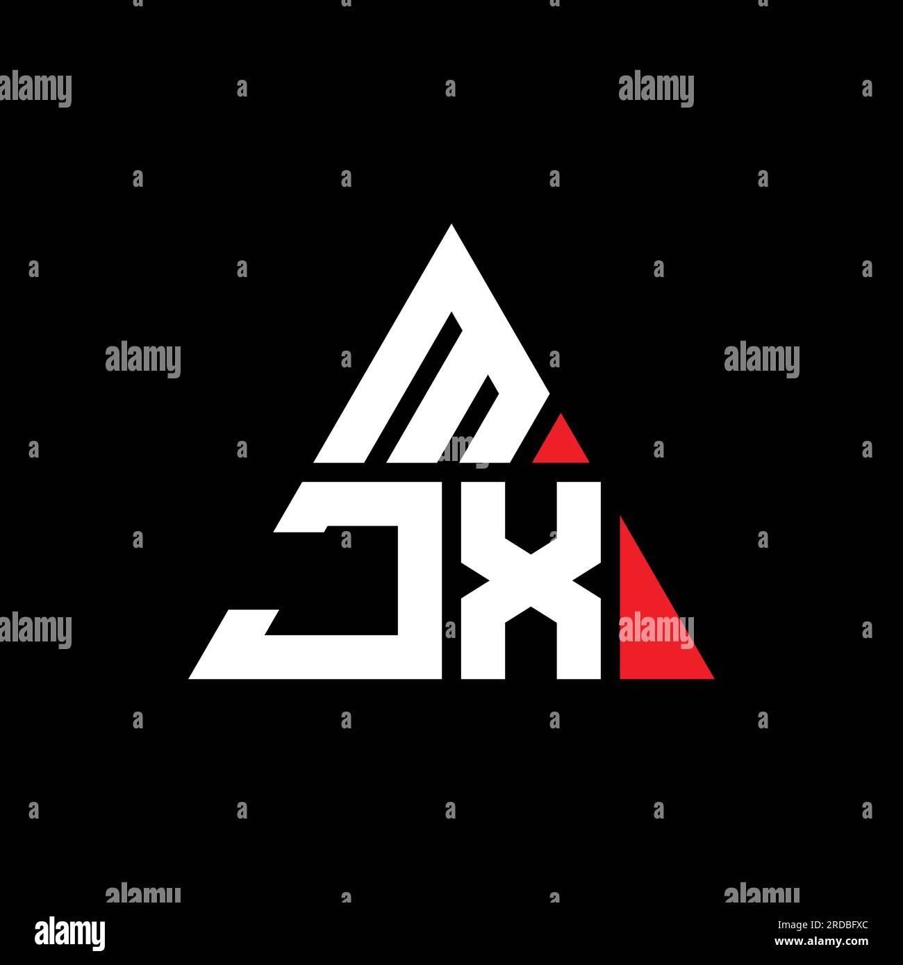 MJX triangle letter logo design with triangle shape. MJX triangle logo ...