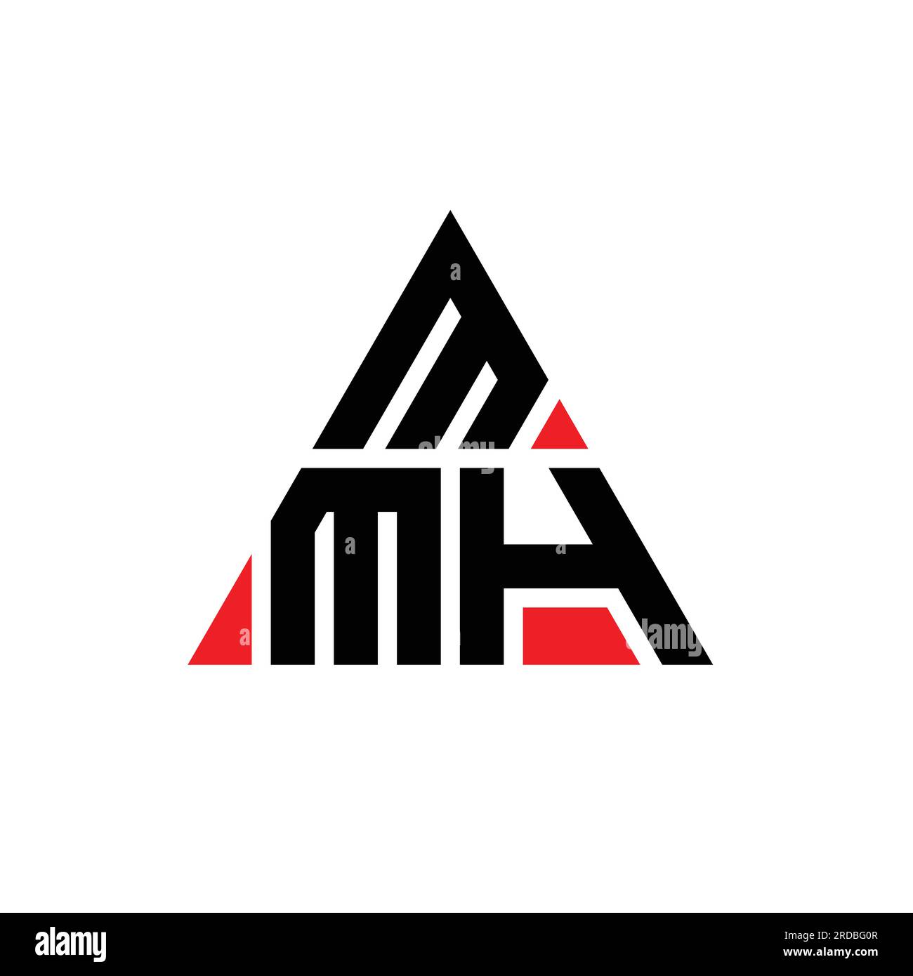 MMH triangle letter logo design with triangle shape. MMH triangle logo design monogram. MMH ...
