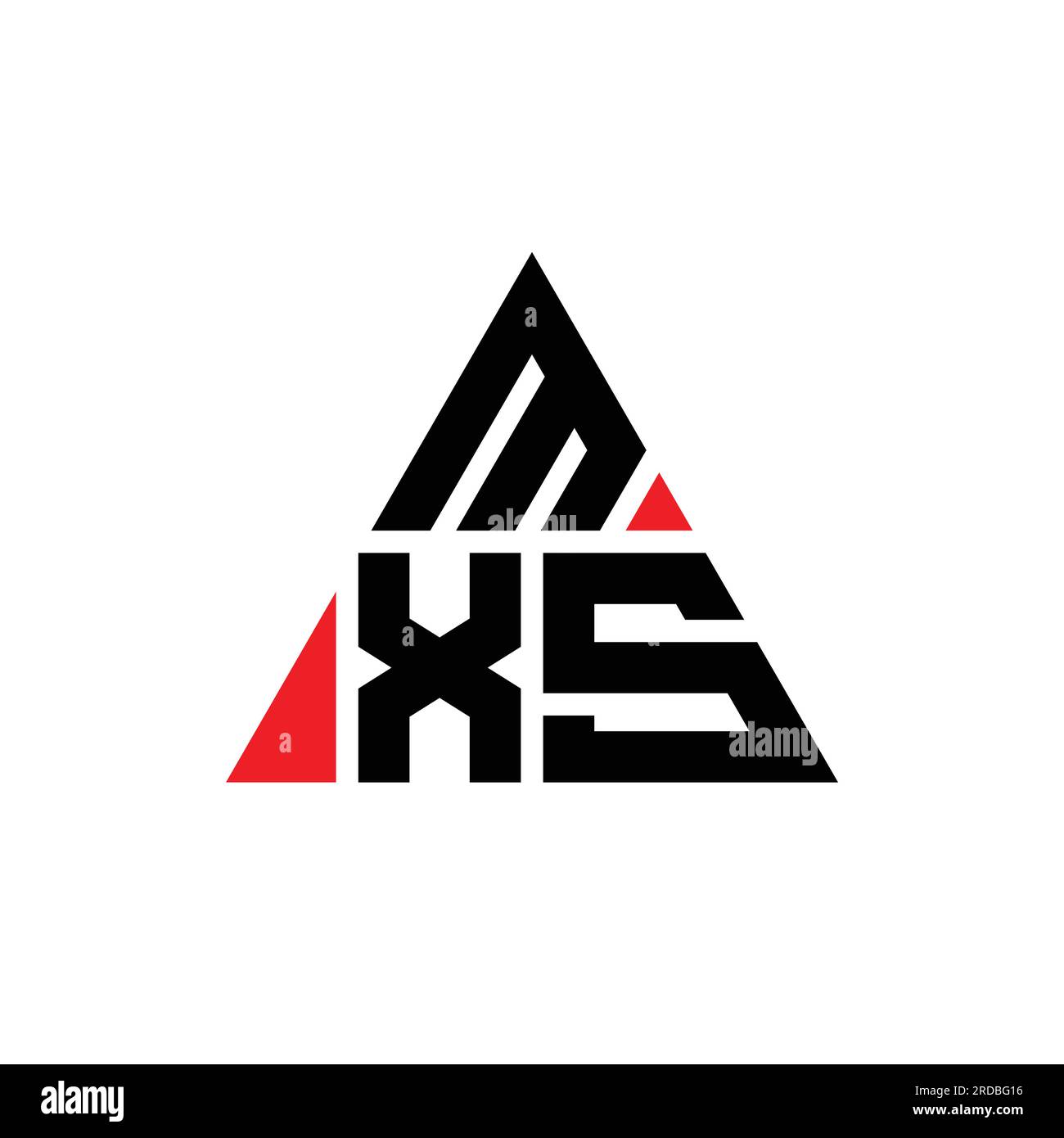 MXS triangle letter logo design with triangle shape. MXS triangle logo ...