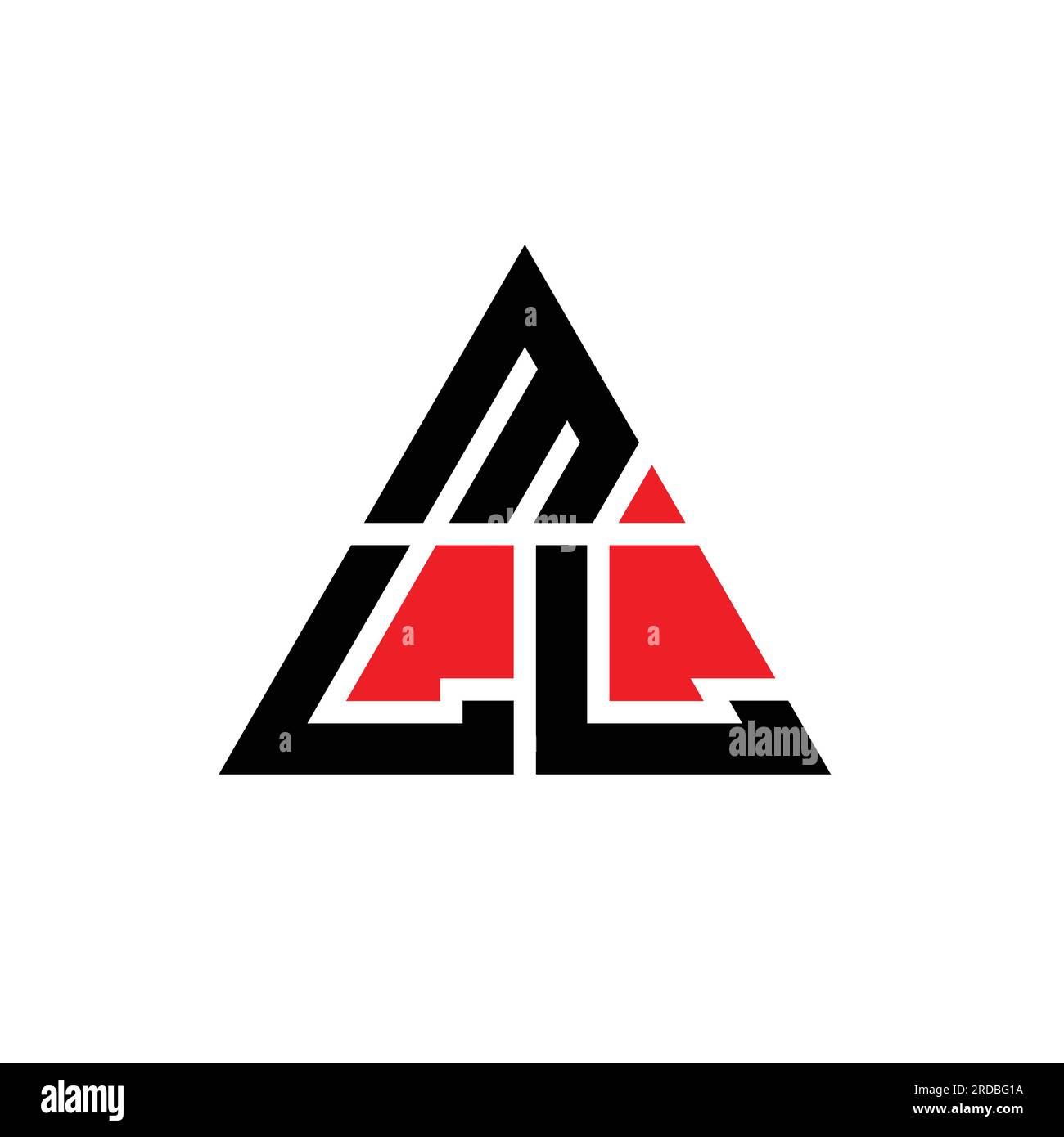 MLL triangle letter logo design with triangle shape. MLL triangle logo ...
