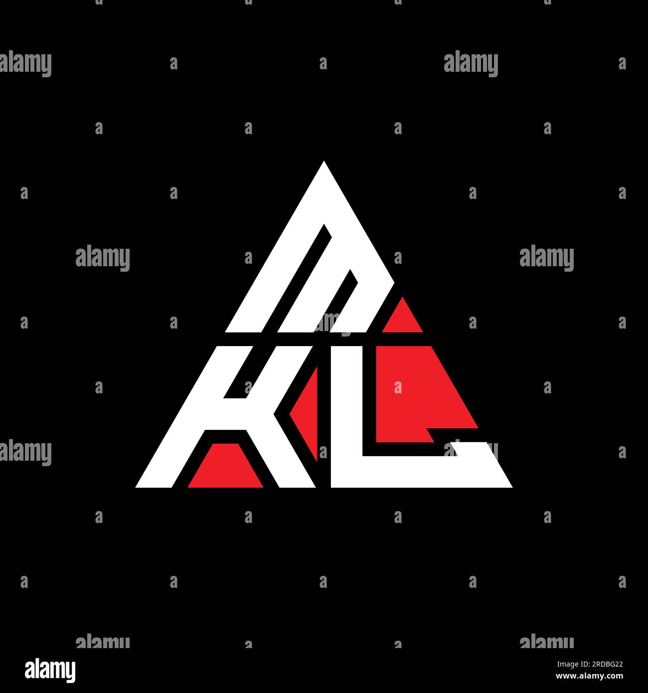 MKL triangle letter logo design with triangle shape. MKL triangle logo ...