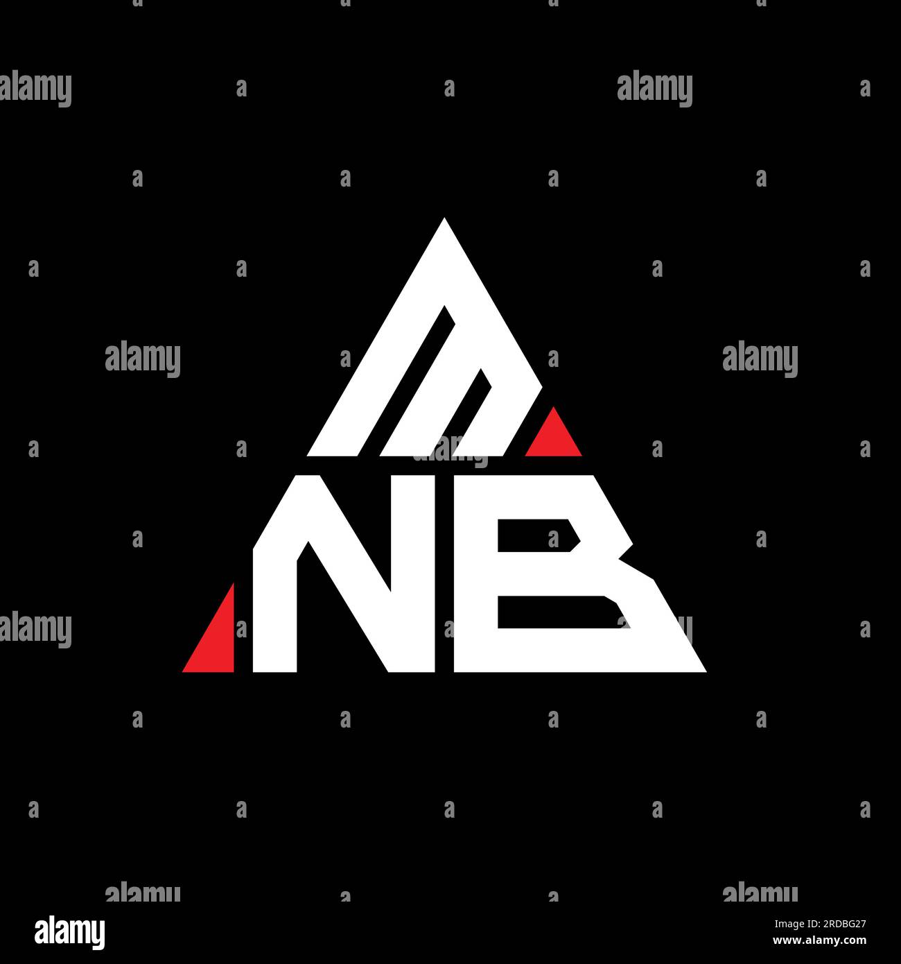 MNB triangle letter logo design with triangle shape. MNB triangle logo design monogram. MNB ...
