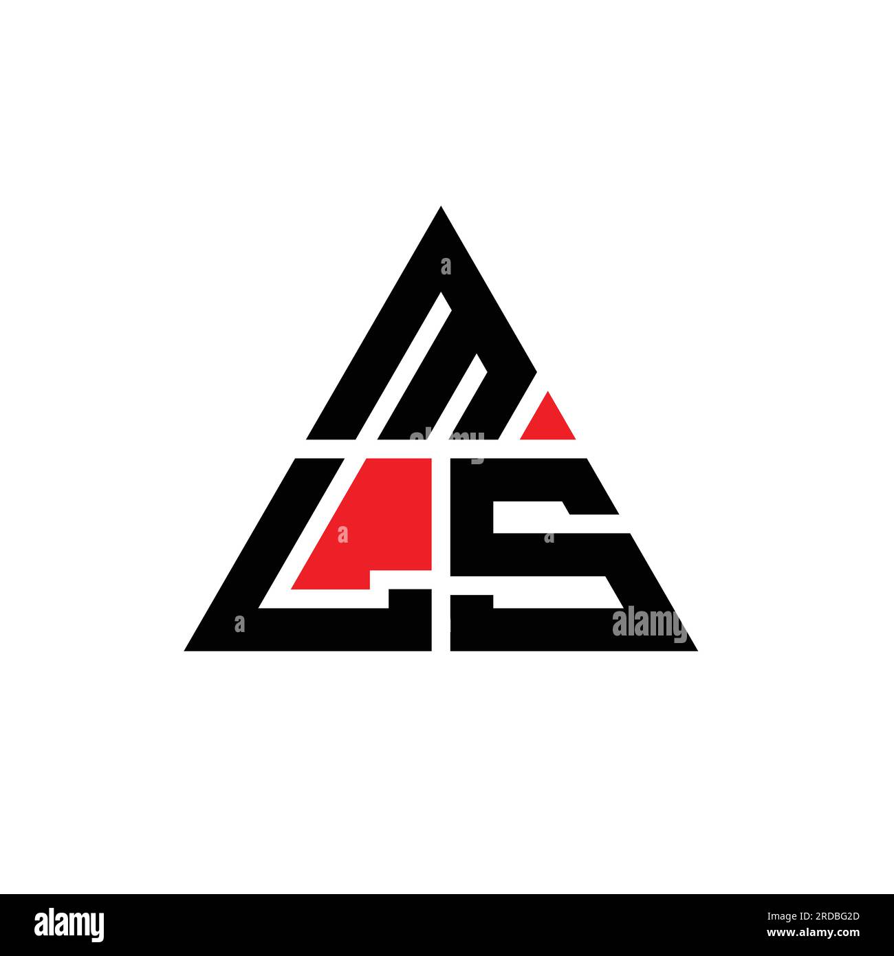 MLS triangle letter logo design with triangle shape. MLS triangle logo ...