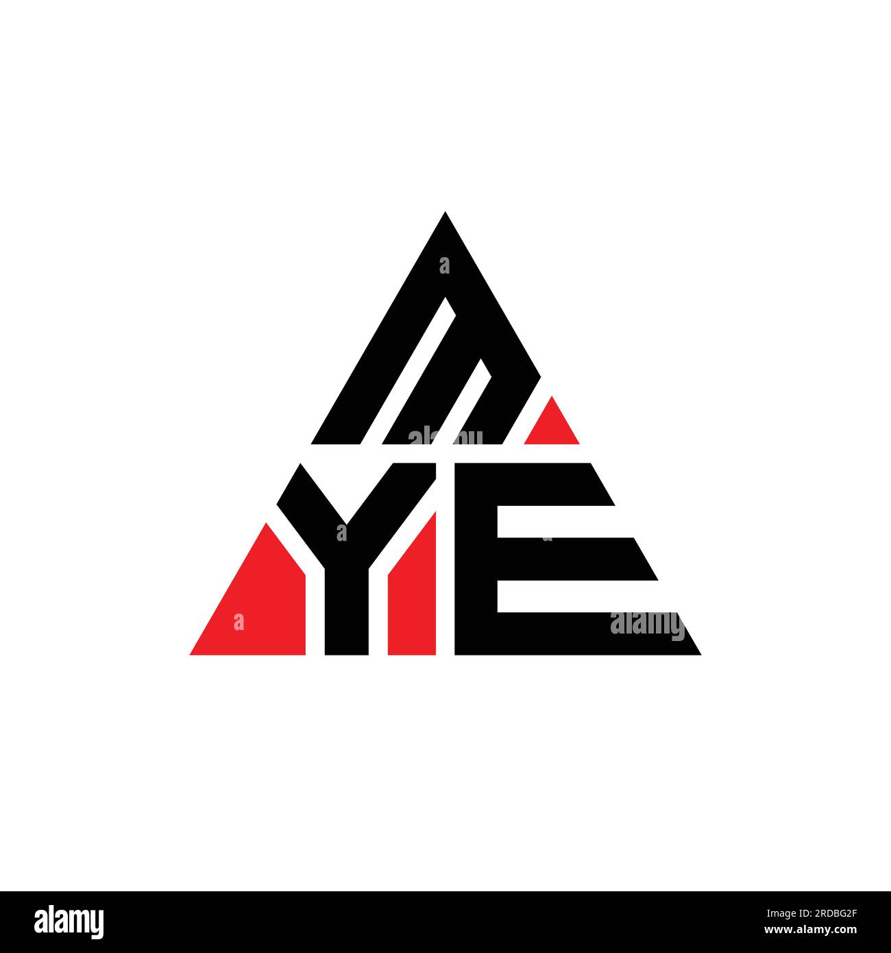 MYE triangle letter logo design with triangle shape. MYE triangle logo ...