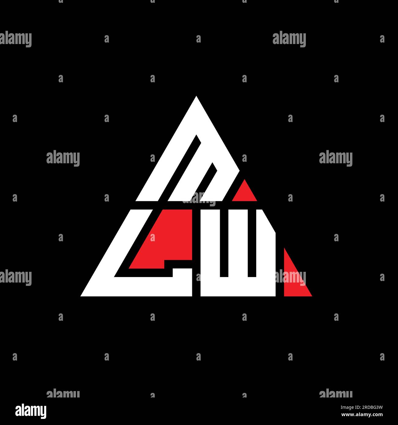 MLW triangle letter logo design with triangle shape. MLW triangle logo ...