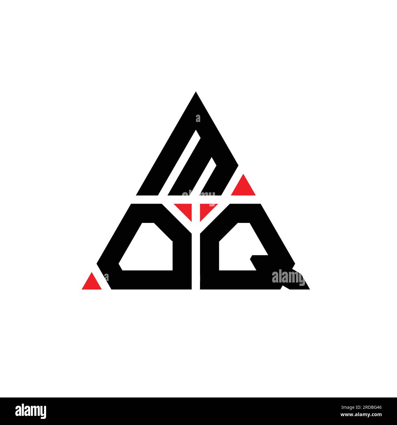 MOQ triangle letter logo design with triangle shape. MOQ triangle logo ...
