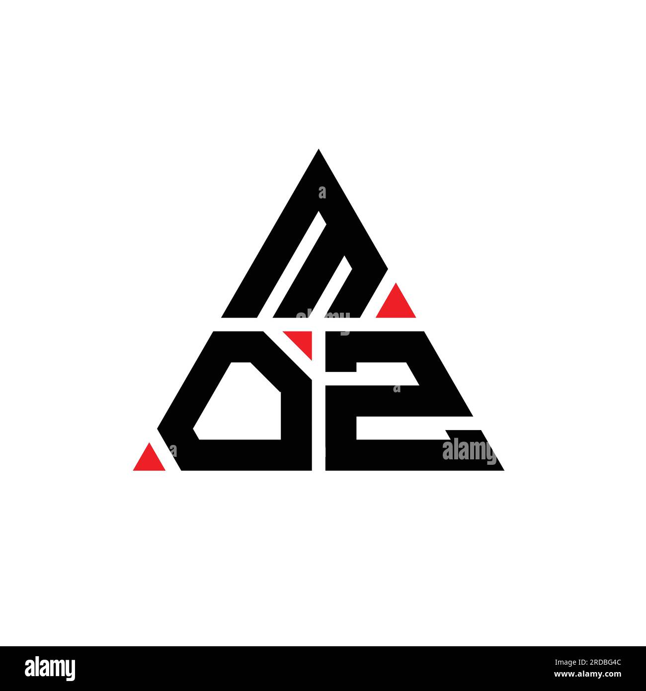 MOZ triangle letter logo design with triangle shape. MOZ triangle logo design monogram. MOZ ...