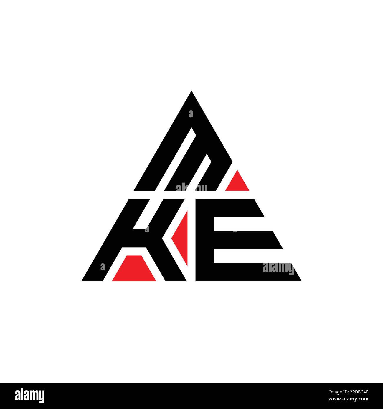 MKE triangle letter logo design with triangle shape. MKE triangle logo ...
