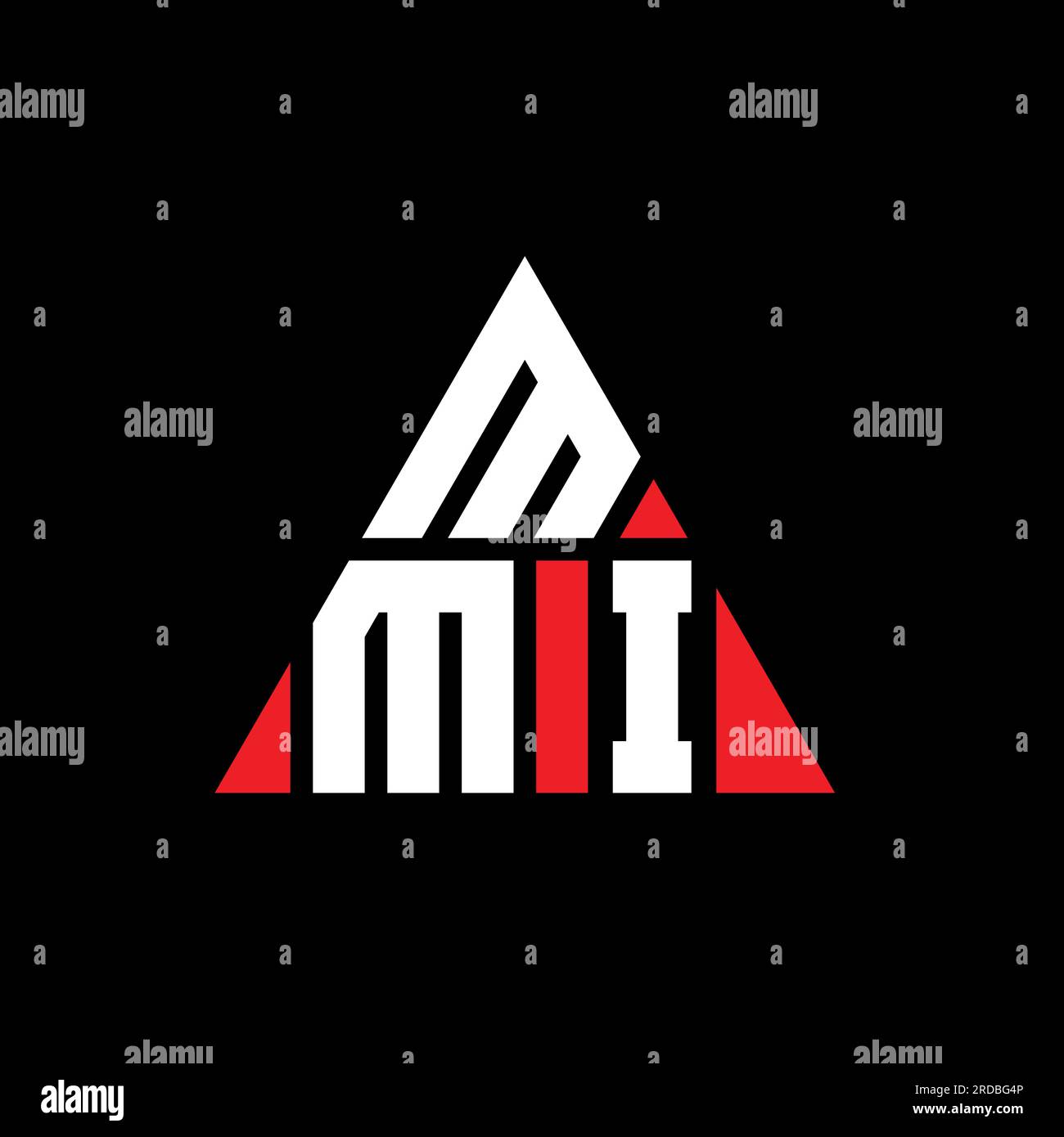 MMI triangle letter logo design with triangle shape. MMI triangle logo ...