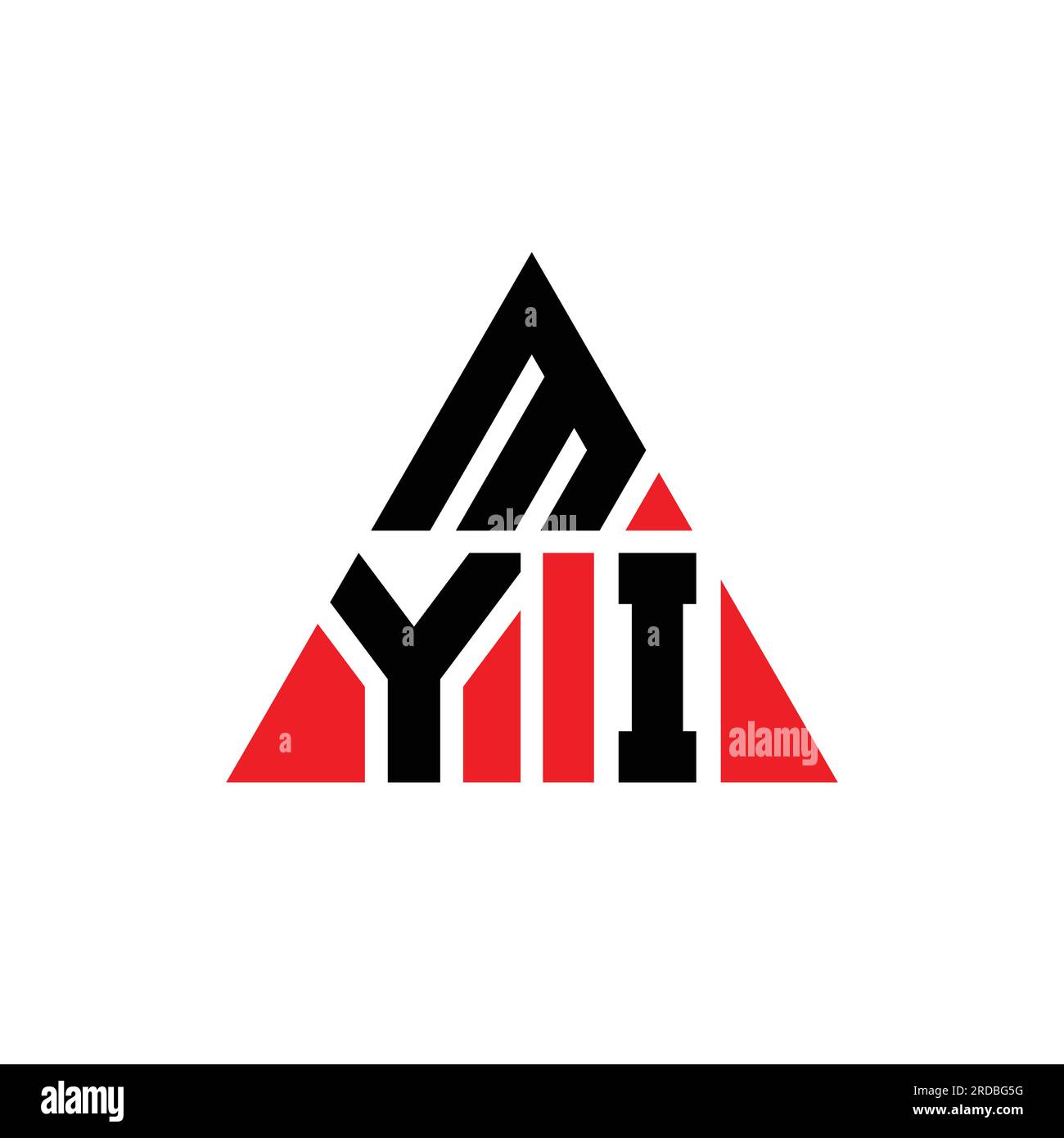 MYI triangle letter logo design with triangle shape. MYI triangle logo ...