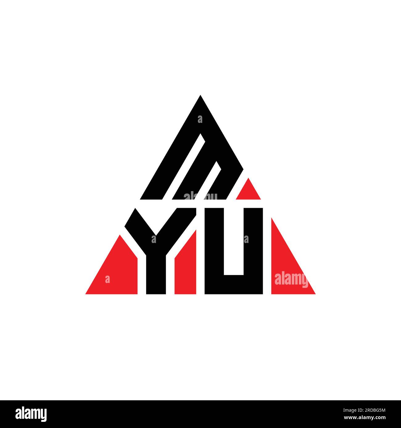 MYU triangle letter logo design with triangle shape. MYU triangle logo ...