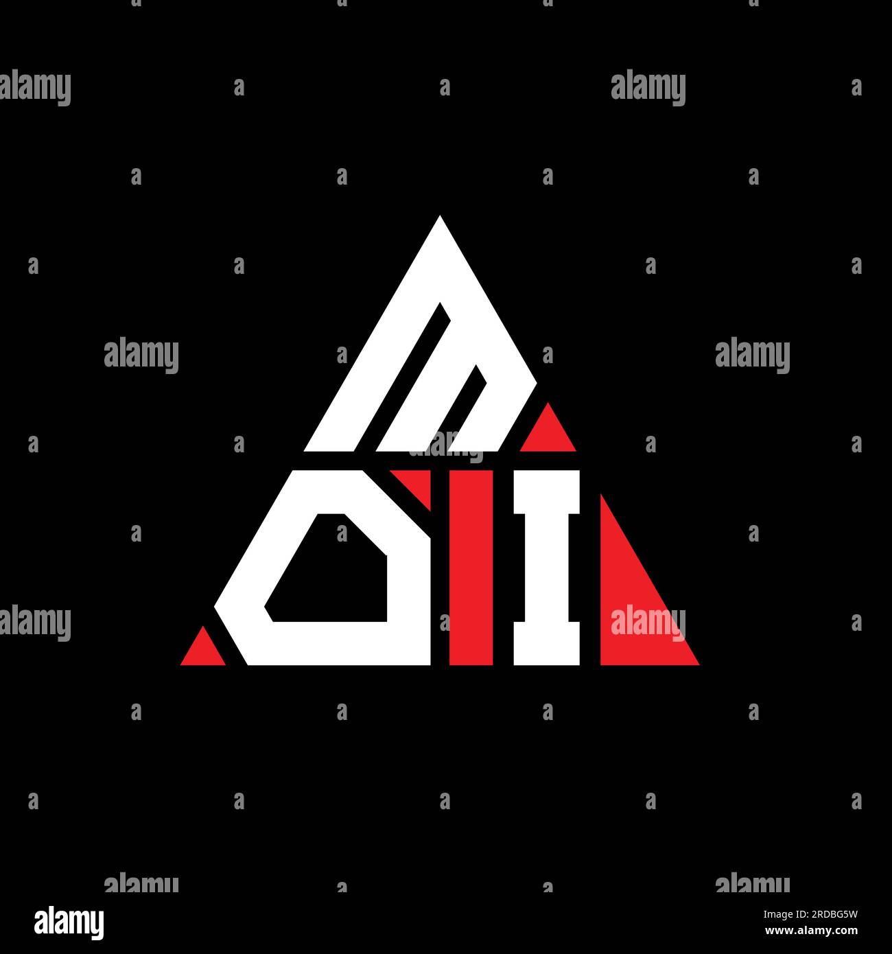 MOI triangle letter logo design with triangle shape. MOI triangle logo design monogram. MOI ...