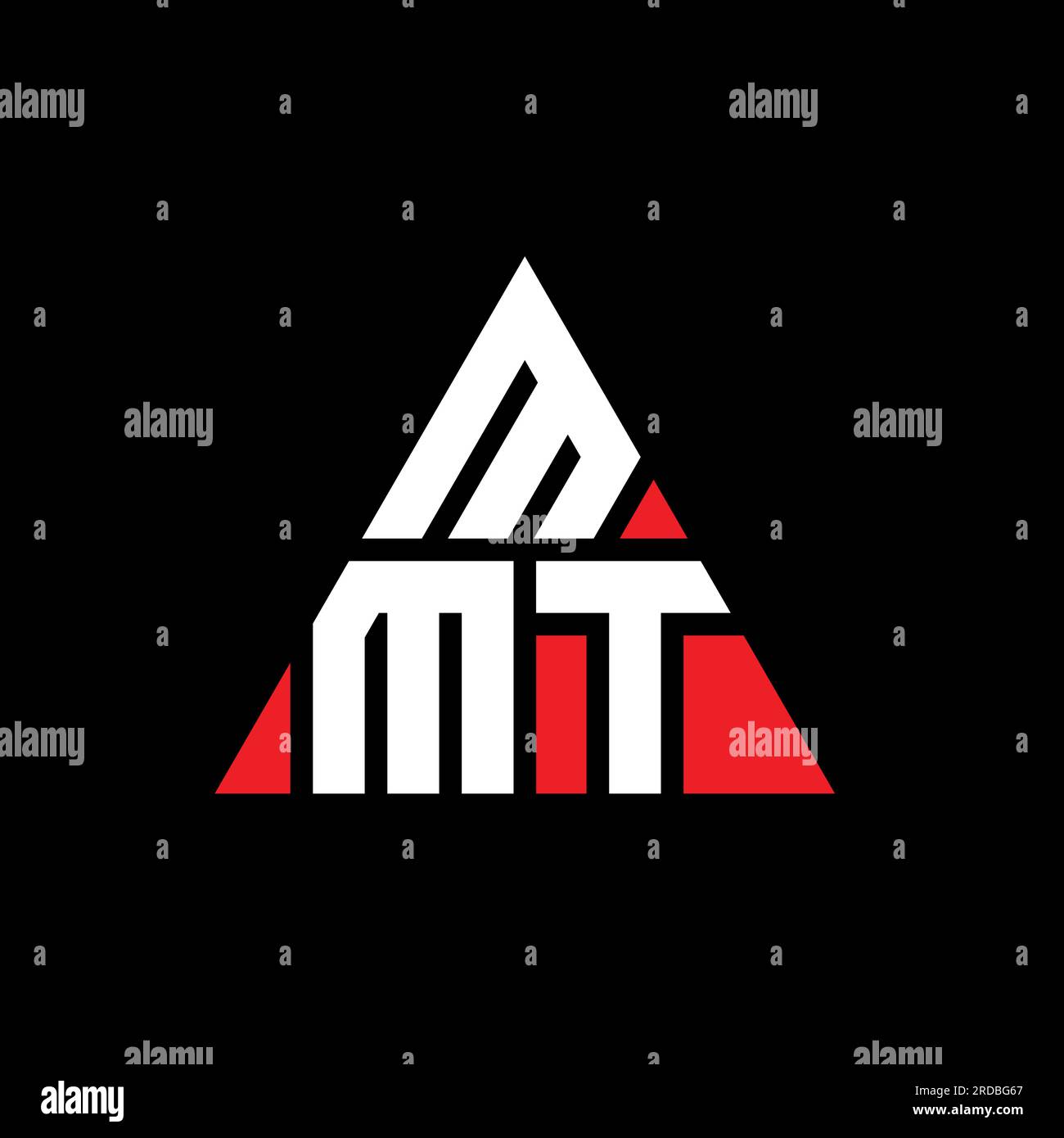 MMT triangle letter logo design with triangle shape. MMT triangle logo ...
