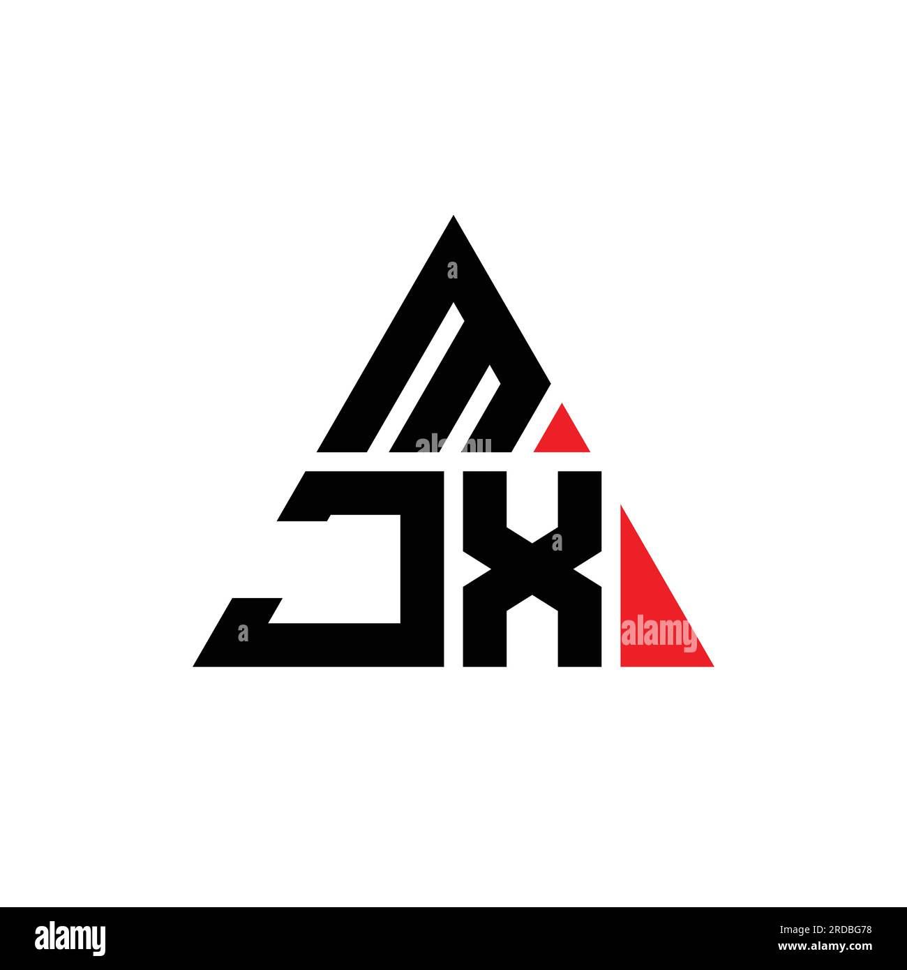 MJX triangle letter logo design with triangle shape. MJX triangle logo ...
