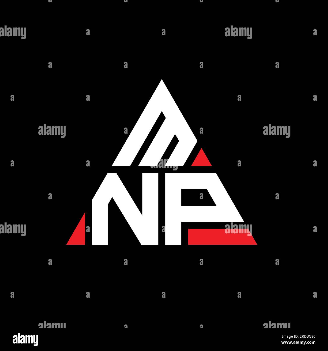 MNP triangle letter logo design with triangle shape. MNP triangle logo ...