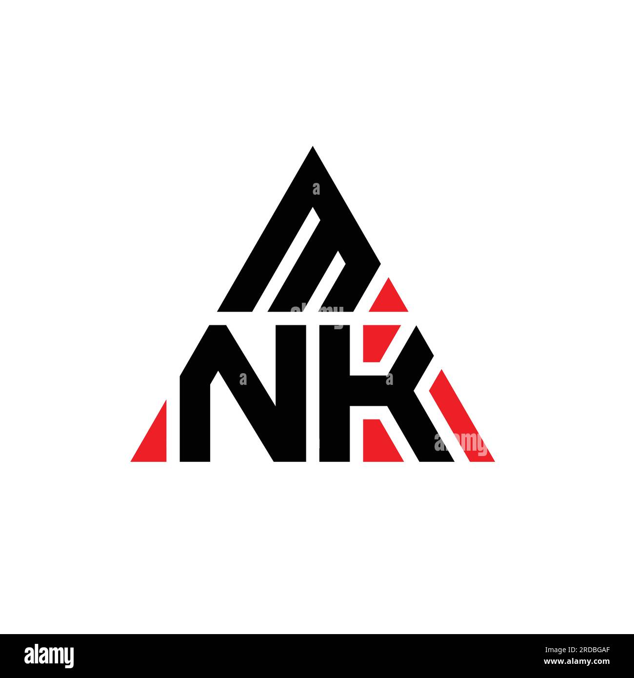 MNK triangle letter logo design with triangle shape. MNK triangle logo ...