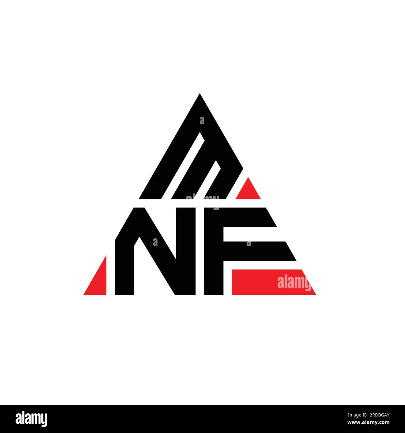 MNF triangle letter logo design with triangle shape. MNF triangle logo ...