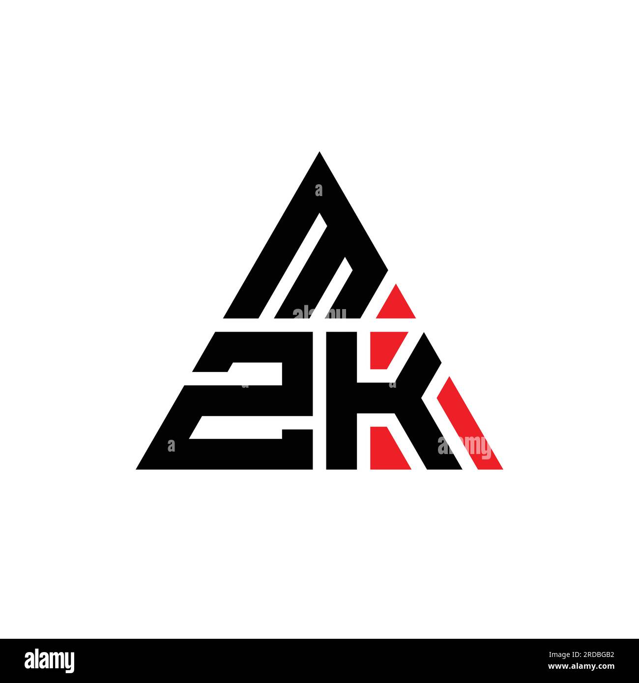 MZK triangle letter logo design with triangle shape. MZK triangle logo ...