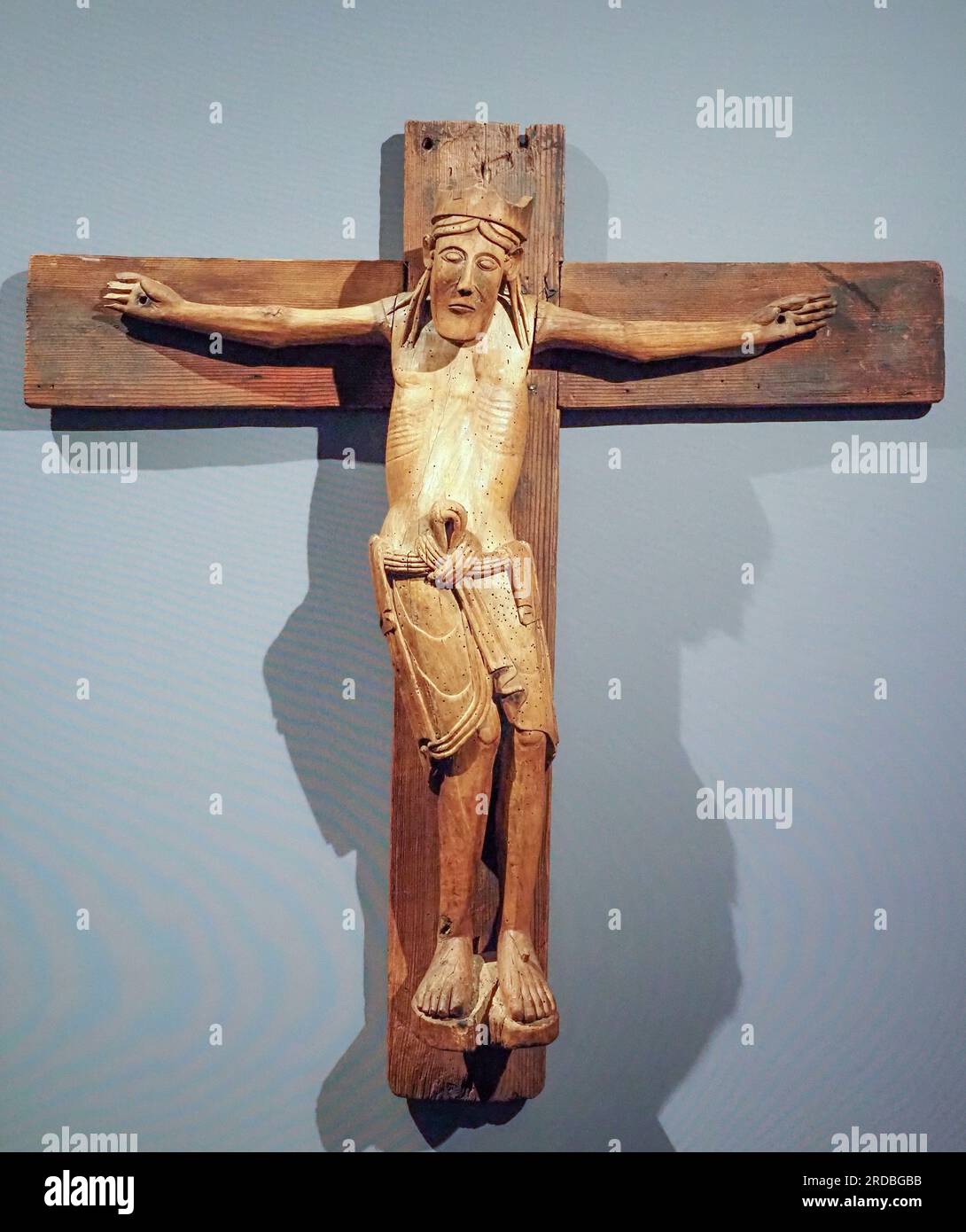 Crusifix from Stummerberg in Zillertal, Alderwood with traces of old ...