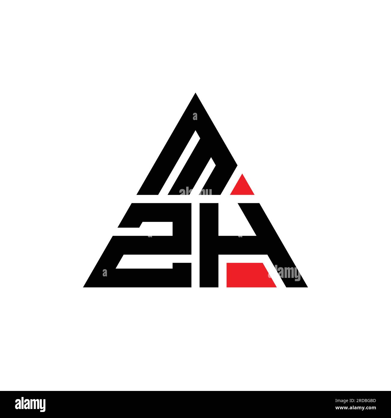 MZH triangle letter logo design with triangle shape. MZH triangle logo ...