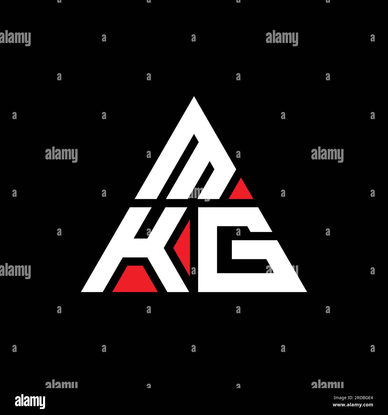 MKG triangle letter logo design with triangle shape. MKG triangle logo ...