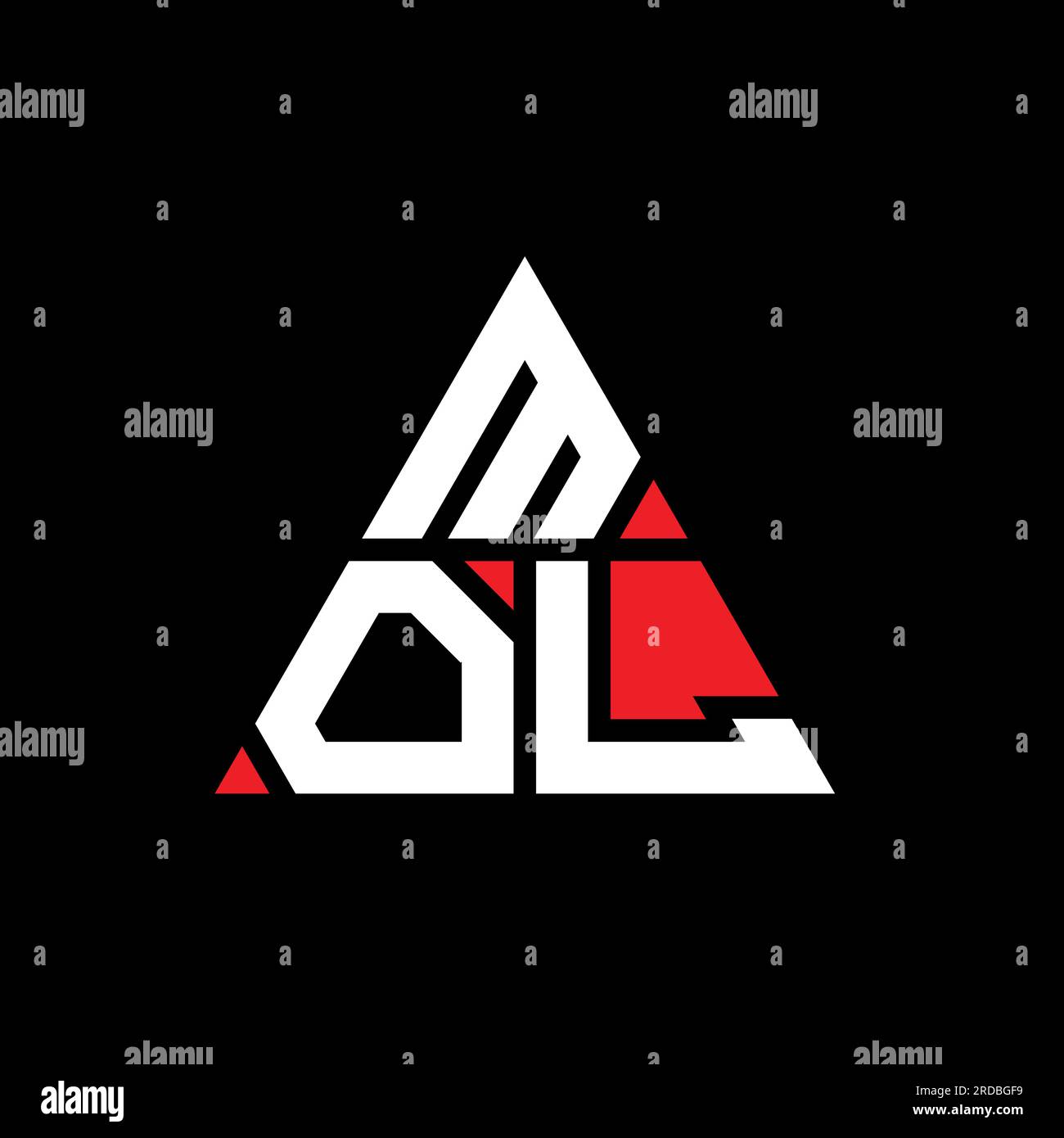 MOL triangle letter logo design with triangle shape. MOL triangle logo ...