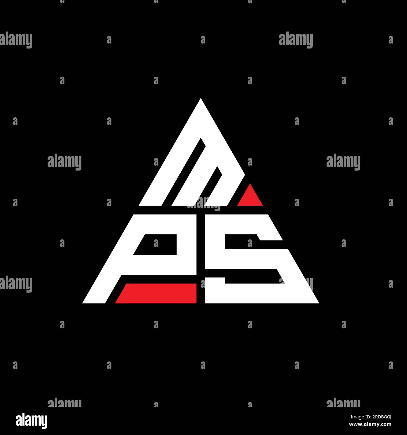 MPS triangle letter logo design with triangle shape. MPS triangle logo ...