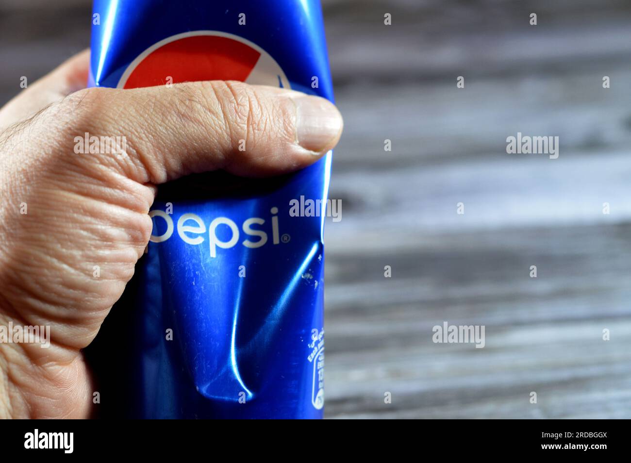 Crushed Pepsi Max Can