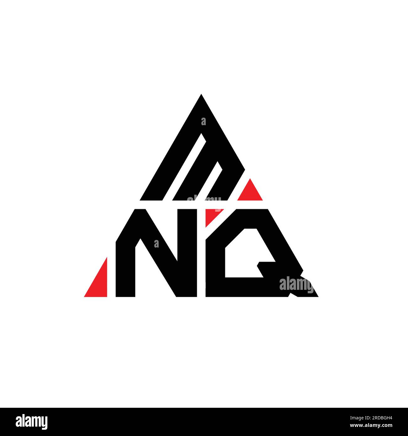 MNQ triangle letter logo design with triangle shape. MNQ triangle logo ...