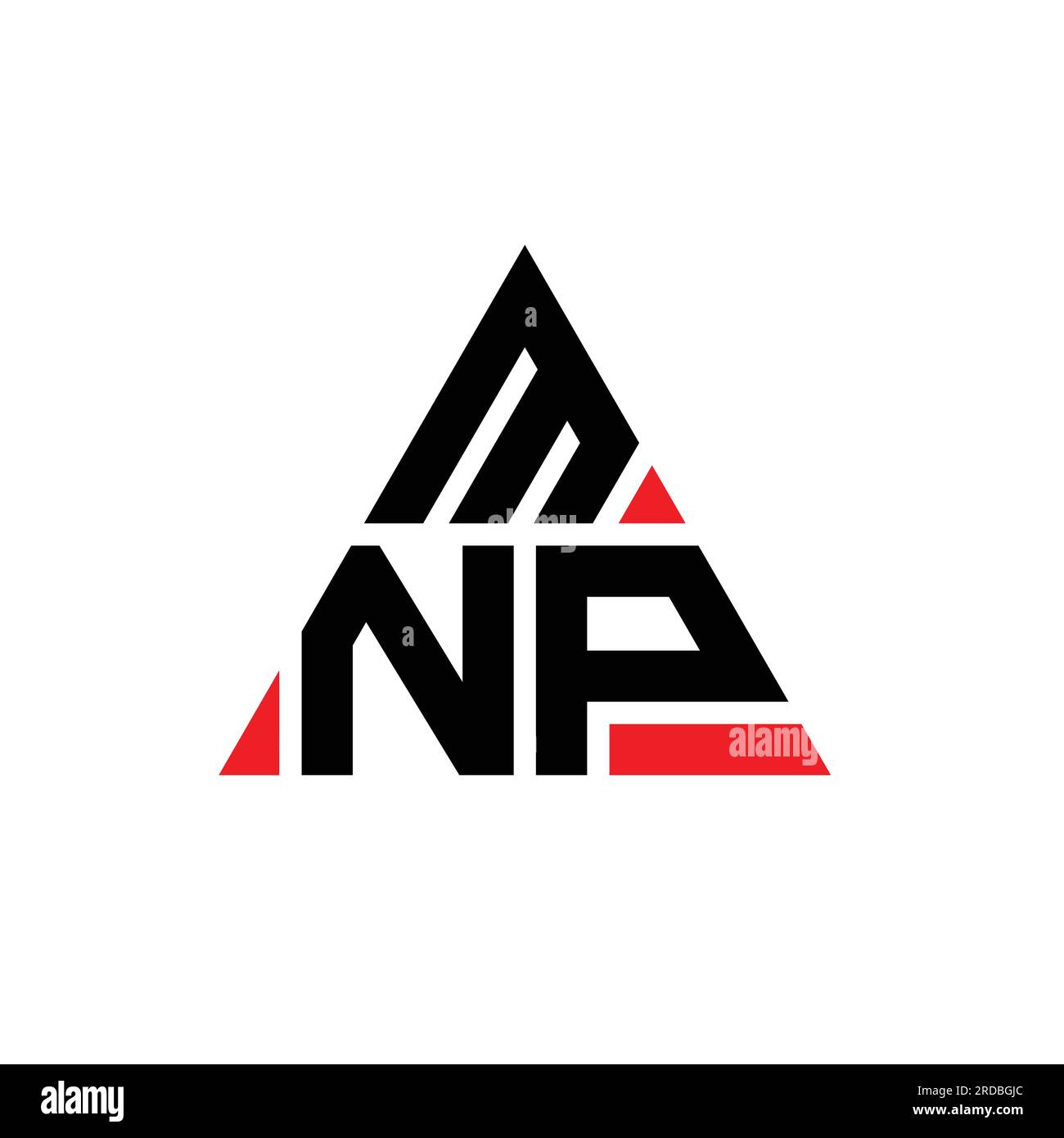 MNP triangle letter logo design with triangle shape. MNP triangle logo ...