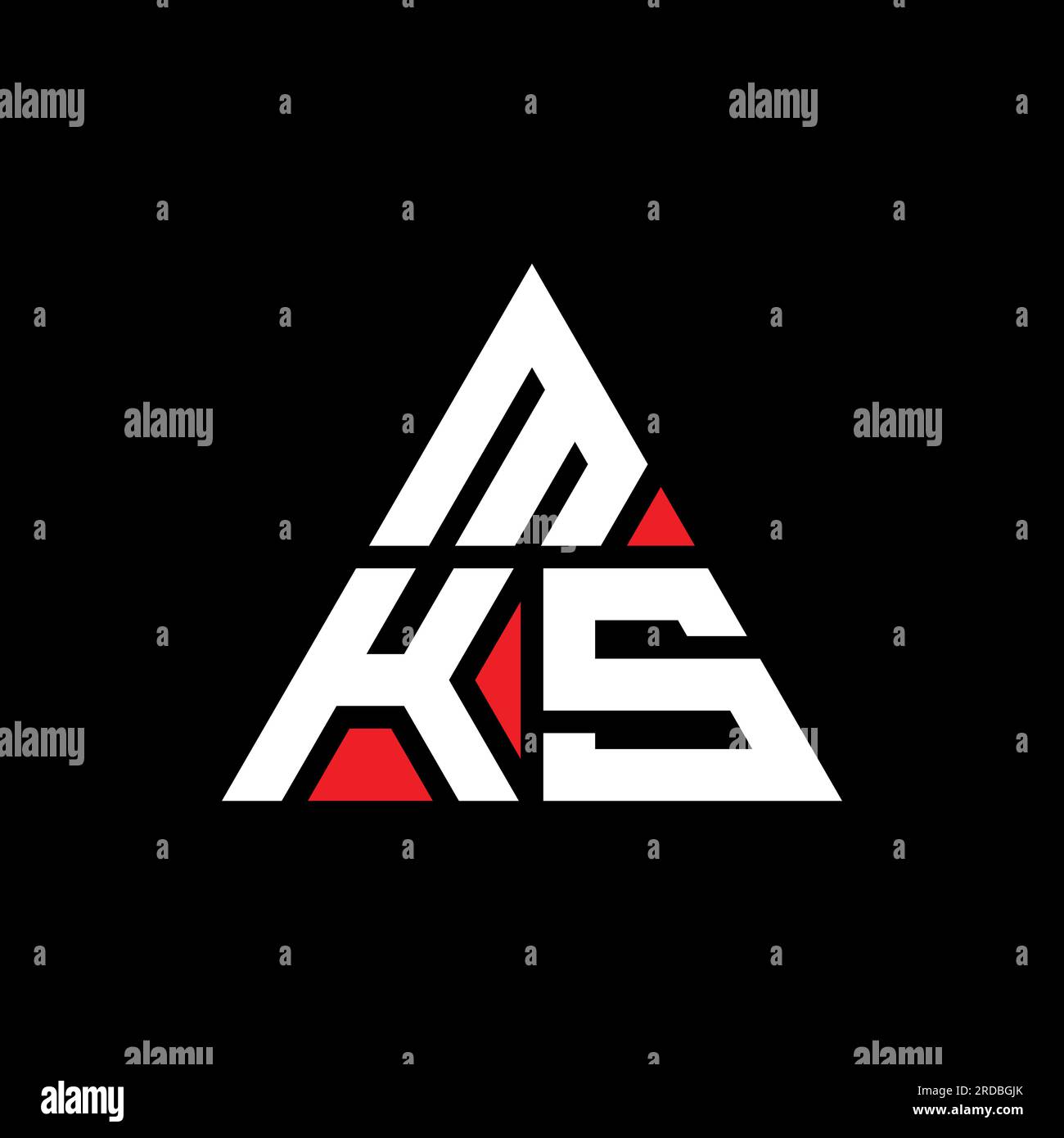MKS triangle letter logo design with triangle shape. MKS triangle logo ...