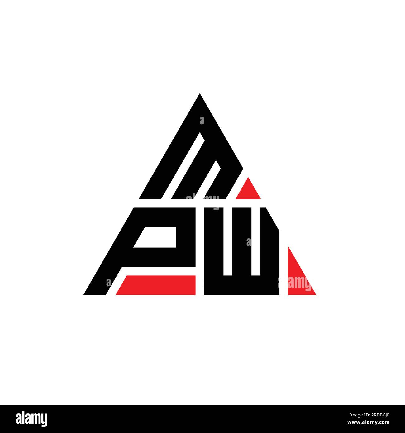 MPW triangle letter logo design with triangle shape. MPW triangle logo design monogram. MPW ...