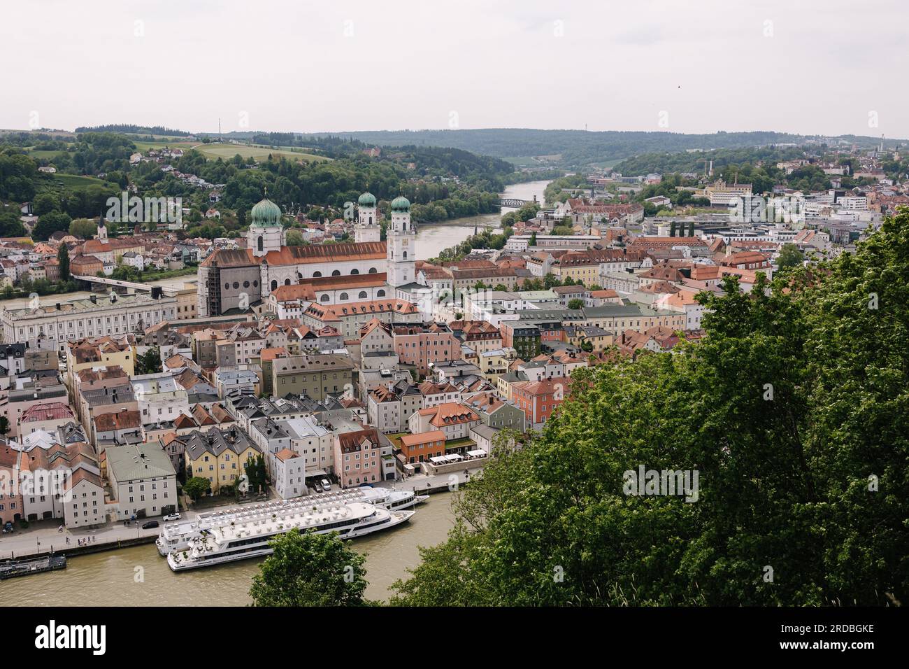 A beautiful authentic city located between three rivers in a medieval ...