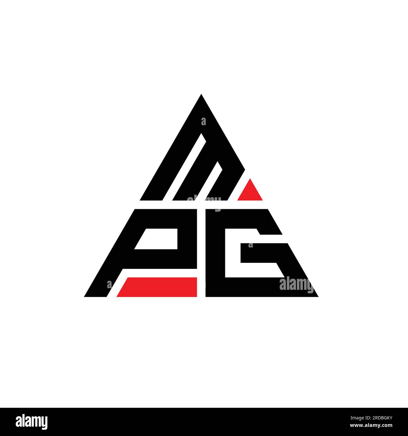 MPG triangle letter logo design with triangle shape. MPG triangle logo ...