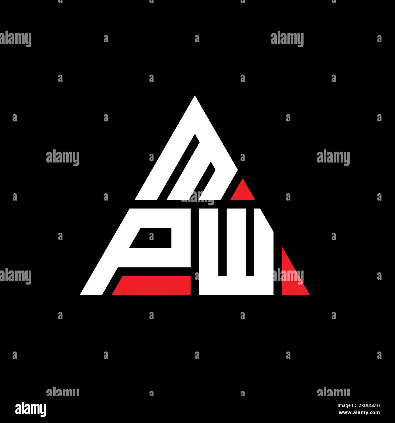 MPW triangle letter logo design with triangle shape. MPW triangle logo ...