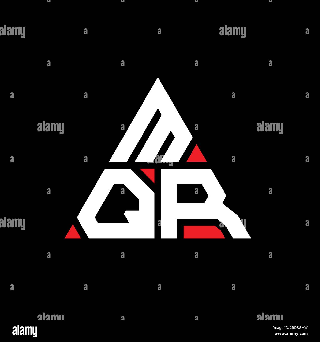 MQR triangle letter logo design with triangle shape. MQR triangle logo ...