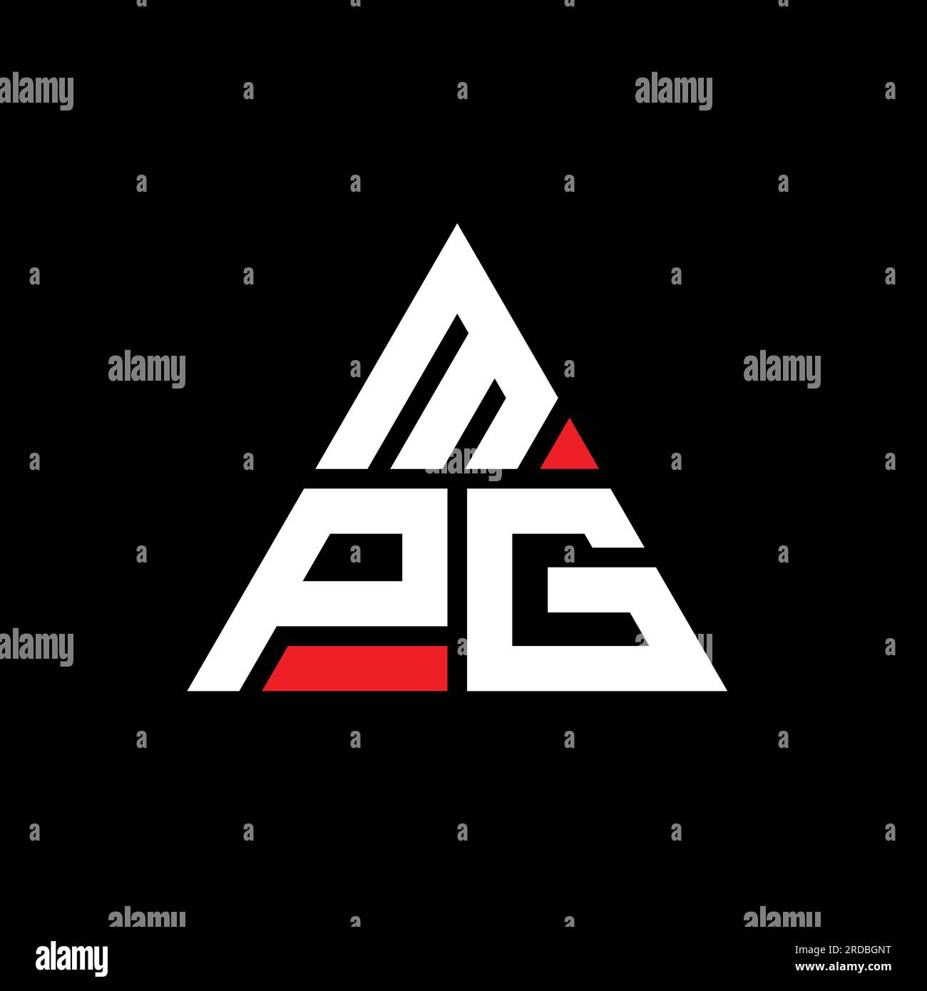 MPG triangle letter logo design with triangle shape. MPG triangle logo ...