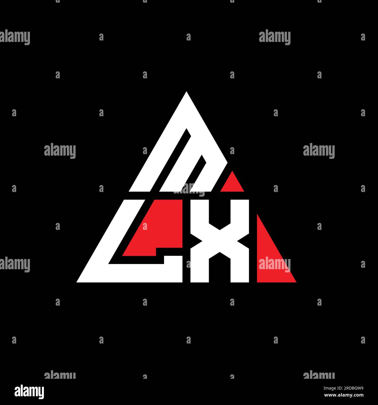 MLX triangle letter logo design with triangle shape. MLX triangle logo ...